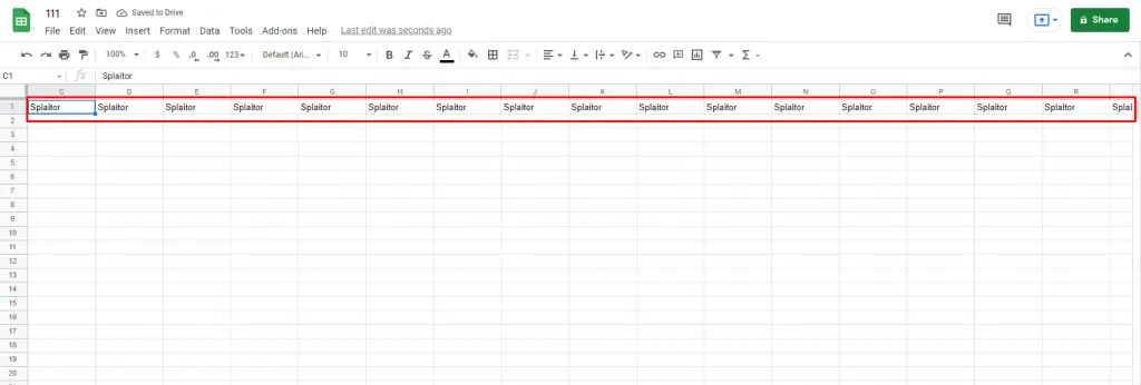 How to name columns in Google Sheets | Splaitor