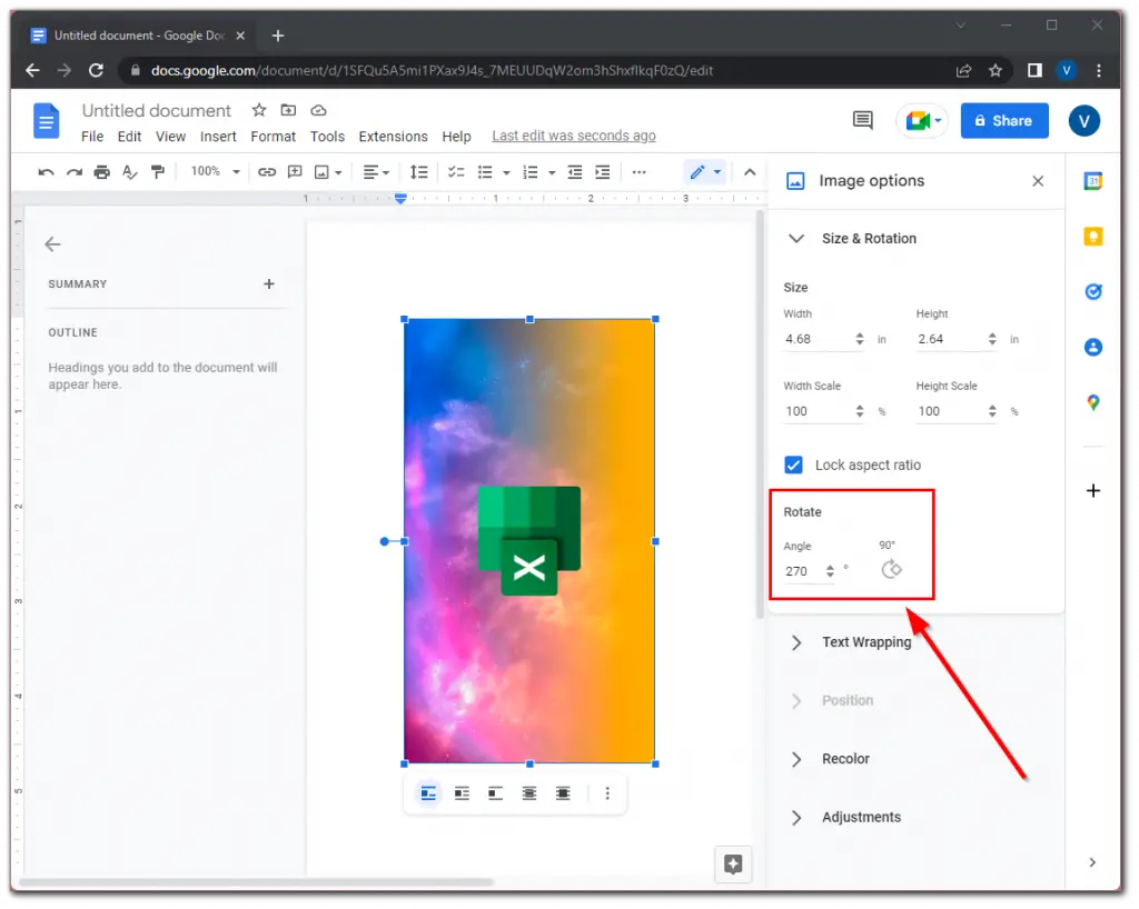 How to insert and rotate images in Google Docs | Splaitor