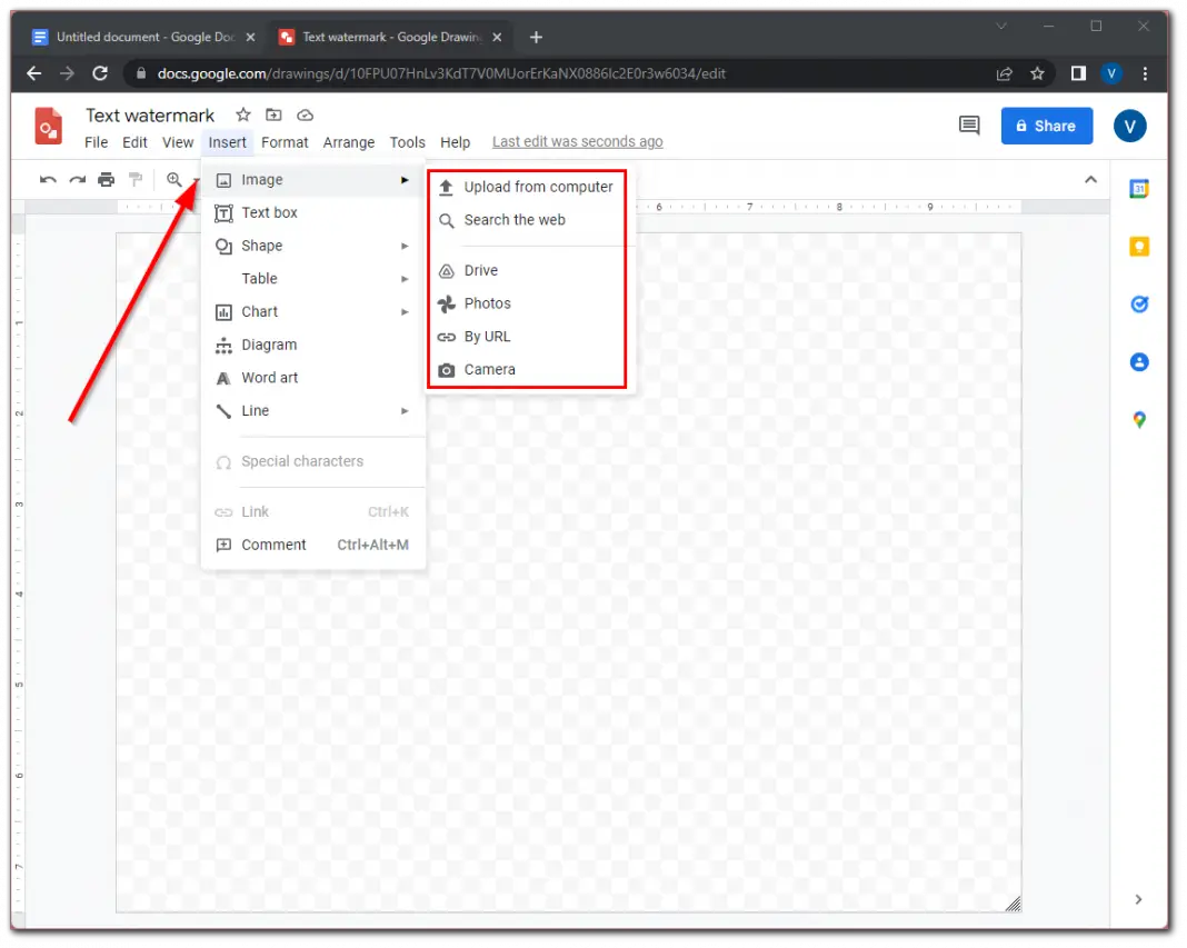 How to add a watermark to Google Docs | Splaitor