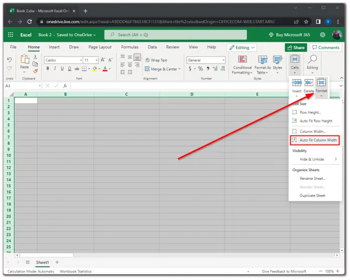 How to make all columns in Microsoft Excel to be the same size | Splaitor