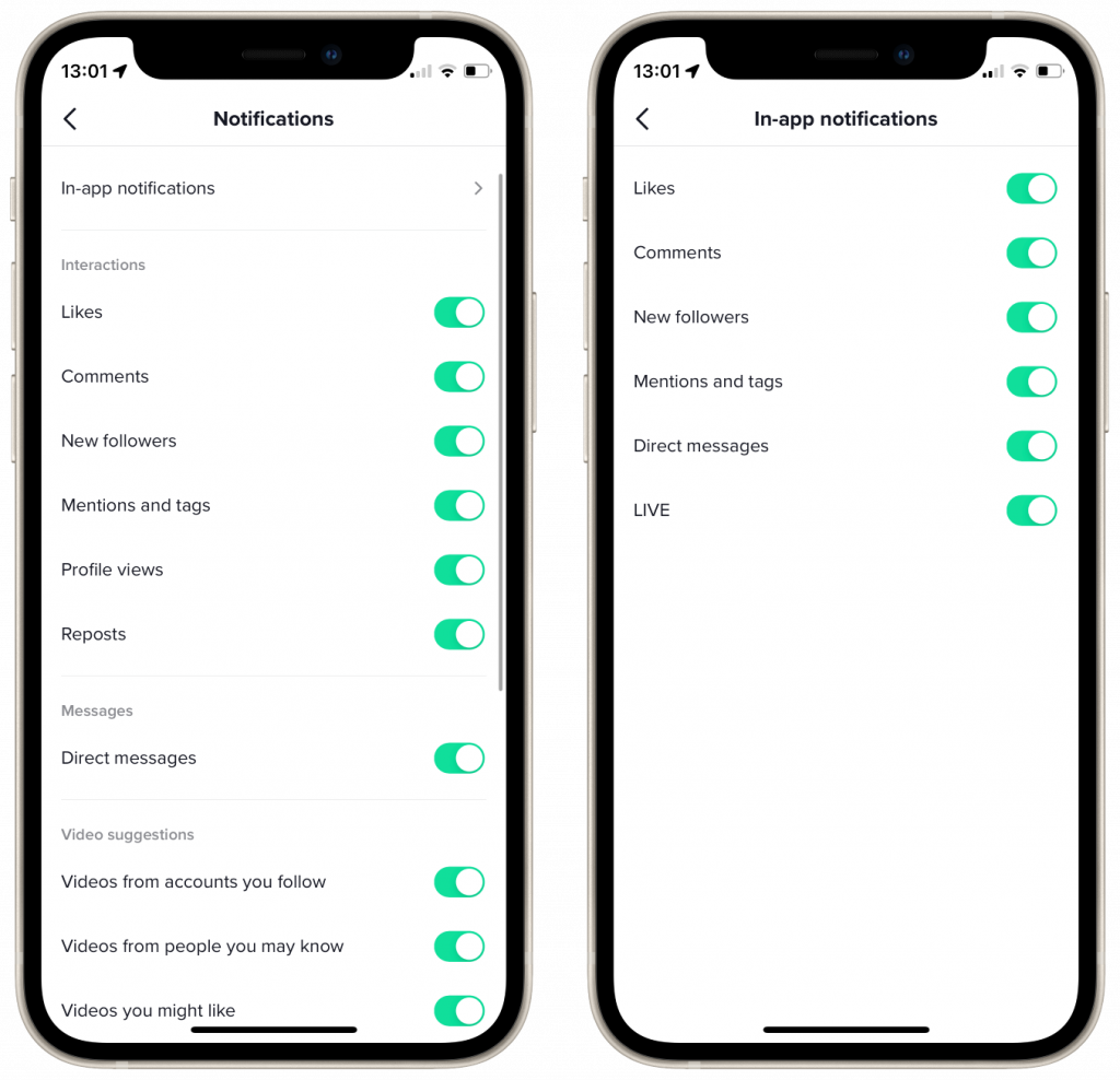 How to turn off notifications on TikTok | Splaitor