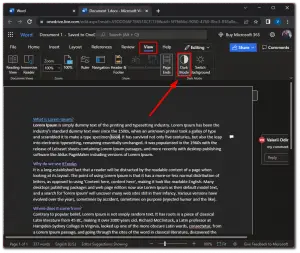How to turn off dark mode in Microsoft Word | Splaitor