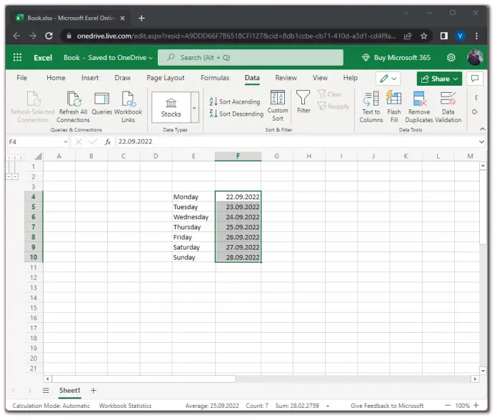 How to use clicking and dragging fill handle in Microsoft Excel | Splaitor