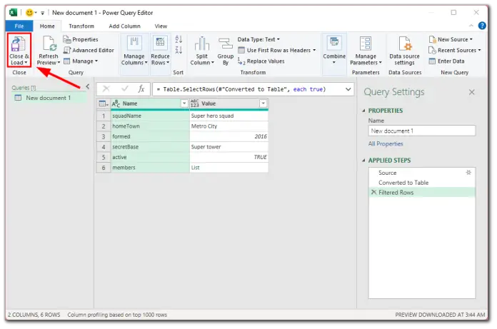 How to import JSON to Microsoft Excel | Splaitor