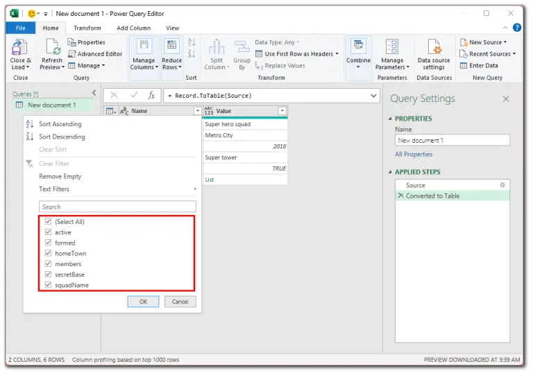 How to import JSON to Microsoft Excel | Splaitor