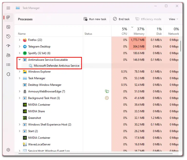 How to disable Antimalware Service Executable Windows 11 | Splaitor