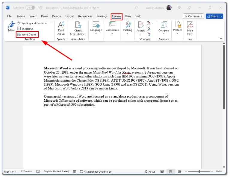 How to see the word count in Microsoft Word | Splaitor
